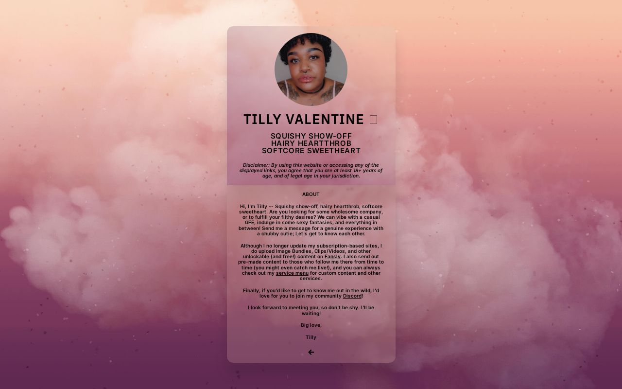 TILLY VALENTINE • ABOUT